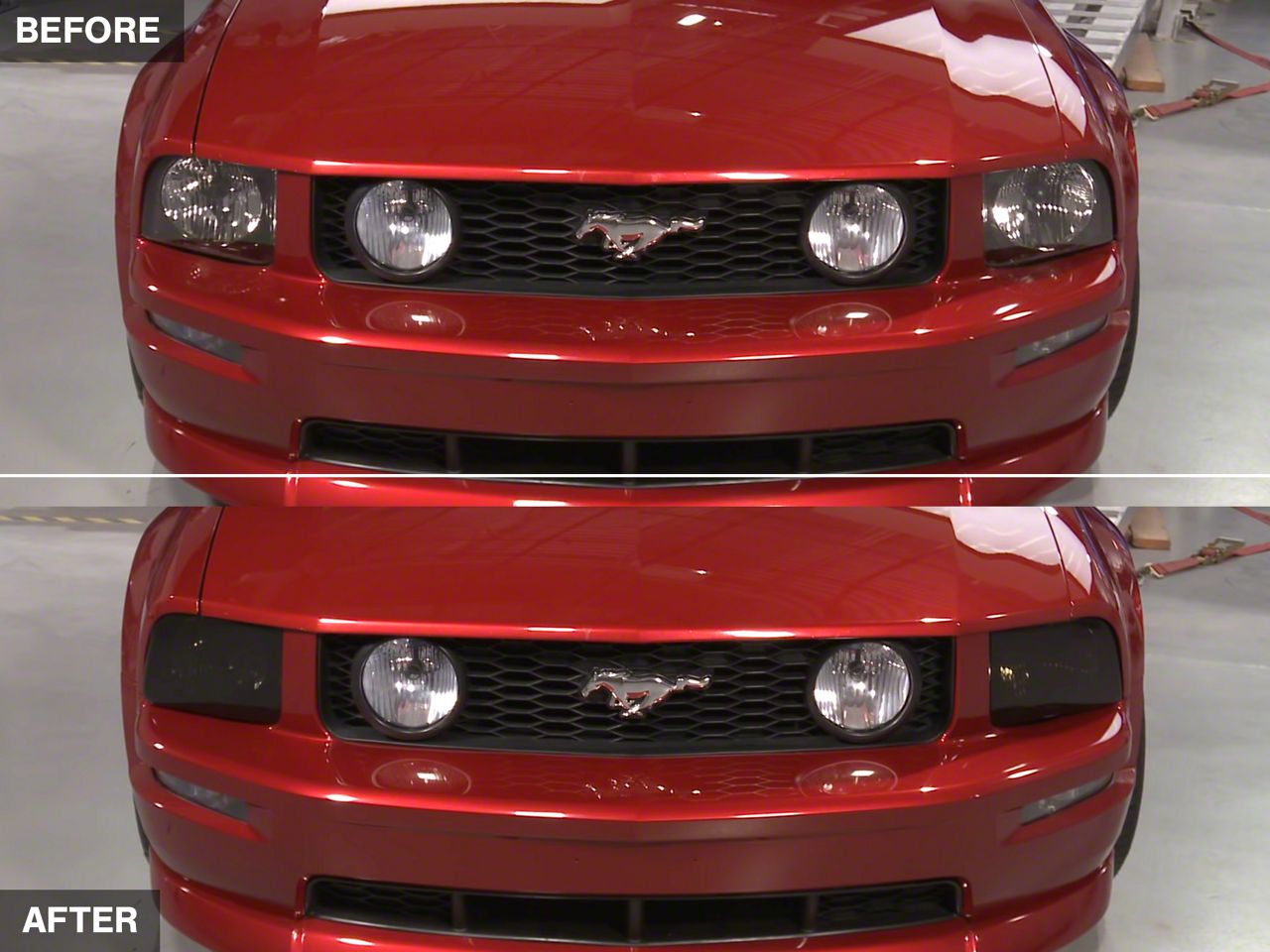 SpeedForm Mustang Headlight Covers; Smoked 80100 (05-09 Mustang GT, V6 ...