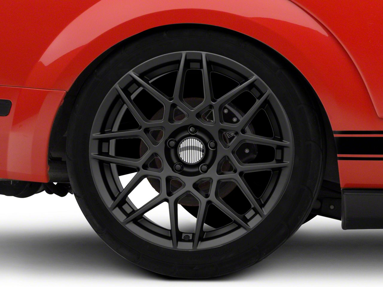 Mustang PR178 Satin Black Wheel; Rear Only; 19x10; 48mm Offset (05-09 ...
