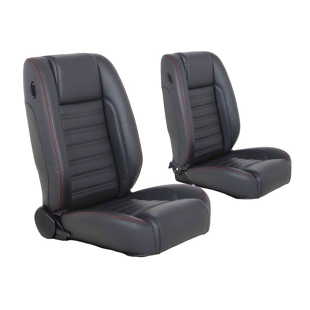 Mustang Pro-Trans-Am Sport Bucket Seats; Black Madrid Vinyl (05-14 ...
