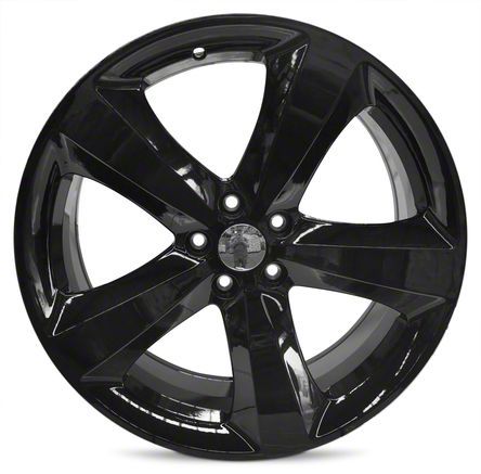 Charger 5-Spoke Replica Gloss Black Wheel; 20x8 (06-10 RWD Charger ...