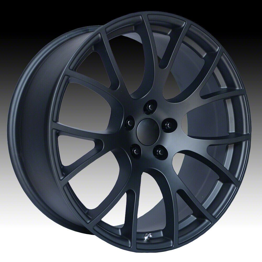 Charger PR161 Matte Black Wheel; Rear Only; 22x11; 18mm Offset (06-10 ...