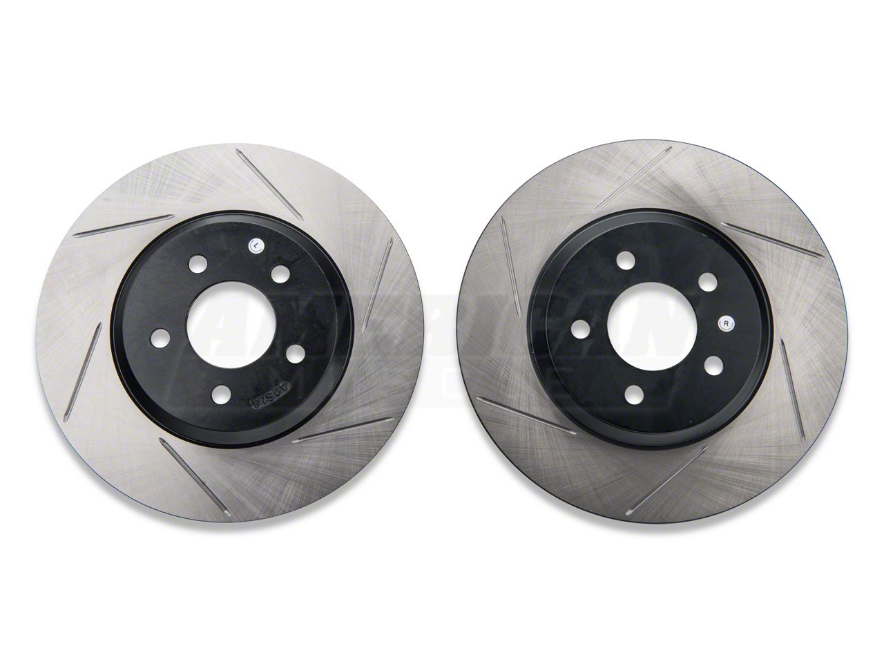 StopTech Mustang Sport Slotted Rotors; Front Pair 126.61086SR (05-10 ...
