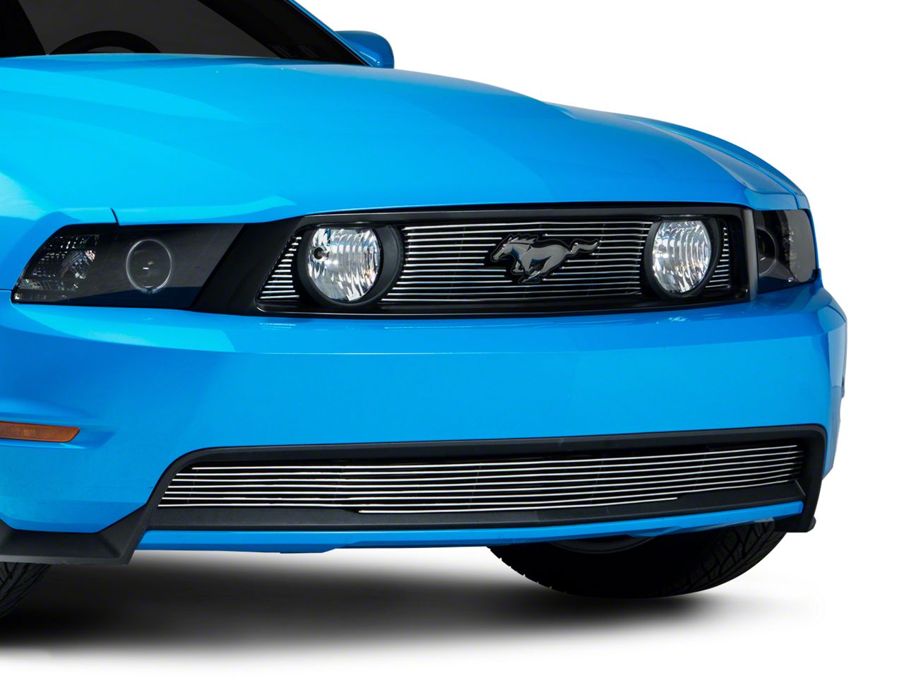 Modern Billet Mustang Upper Billet Grille; Polished 2010-gt-style ...