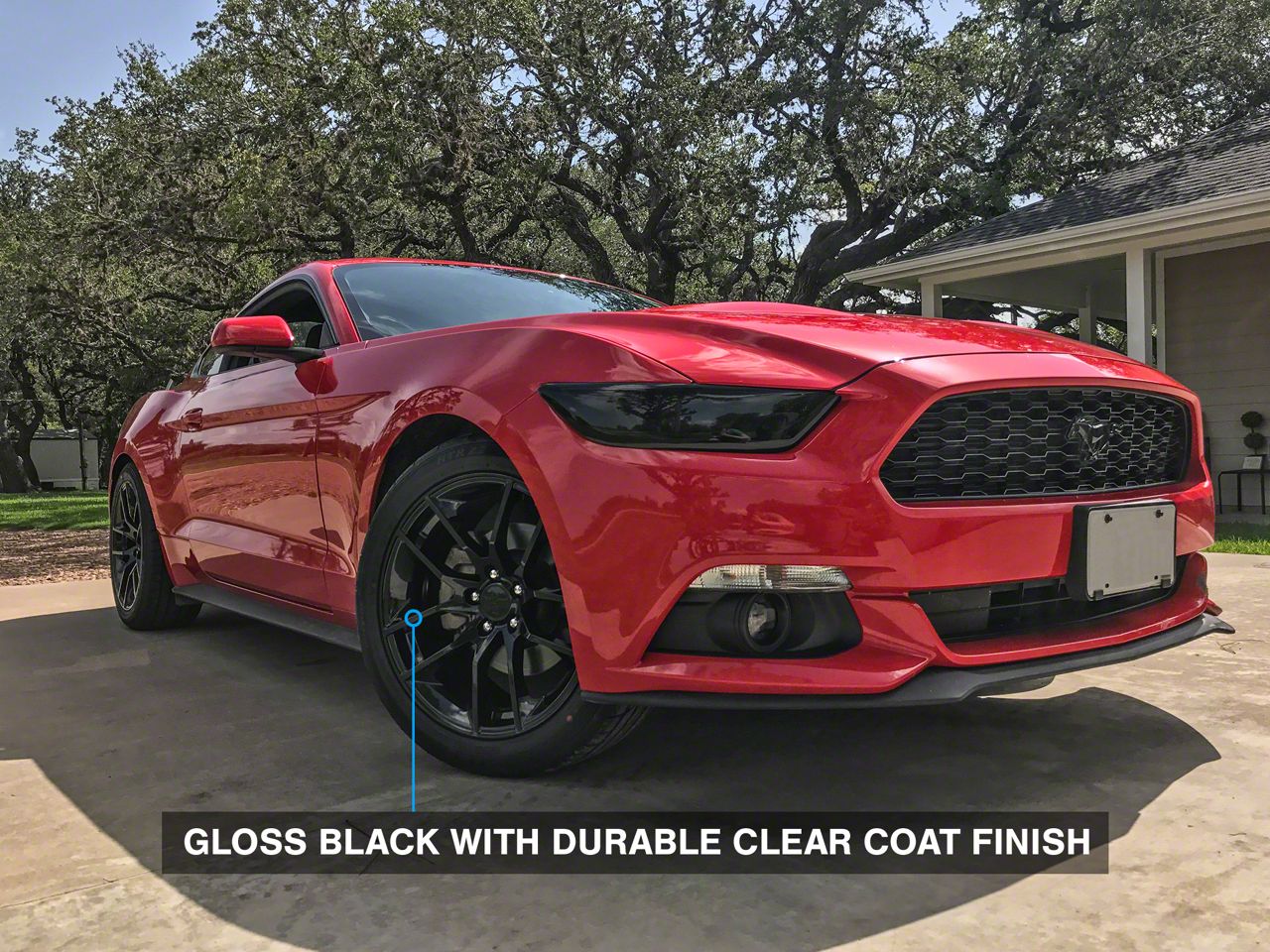 Mustang Magnetic Style Gloss Black Wheel; 19x8.5; 30mm Offset (15-23 ...