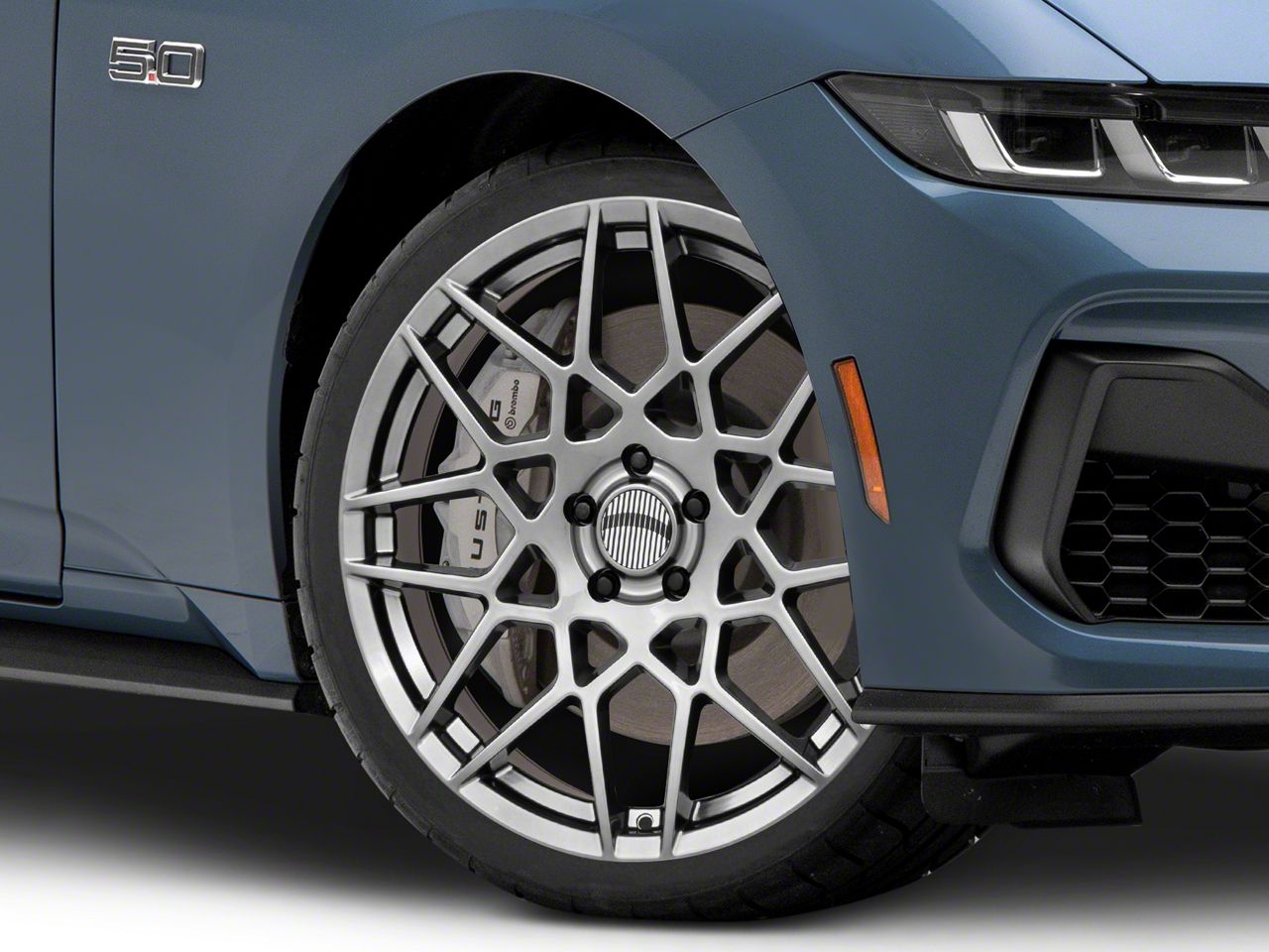 Mustang PR178 Hyper Silver Wheel; 20x8.5; 30mm Offset (24-26 Mustang ...