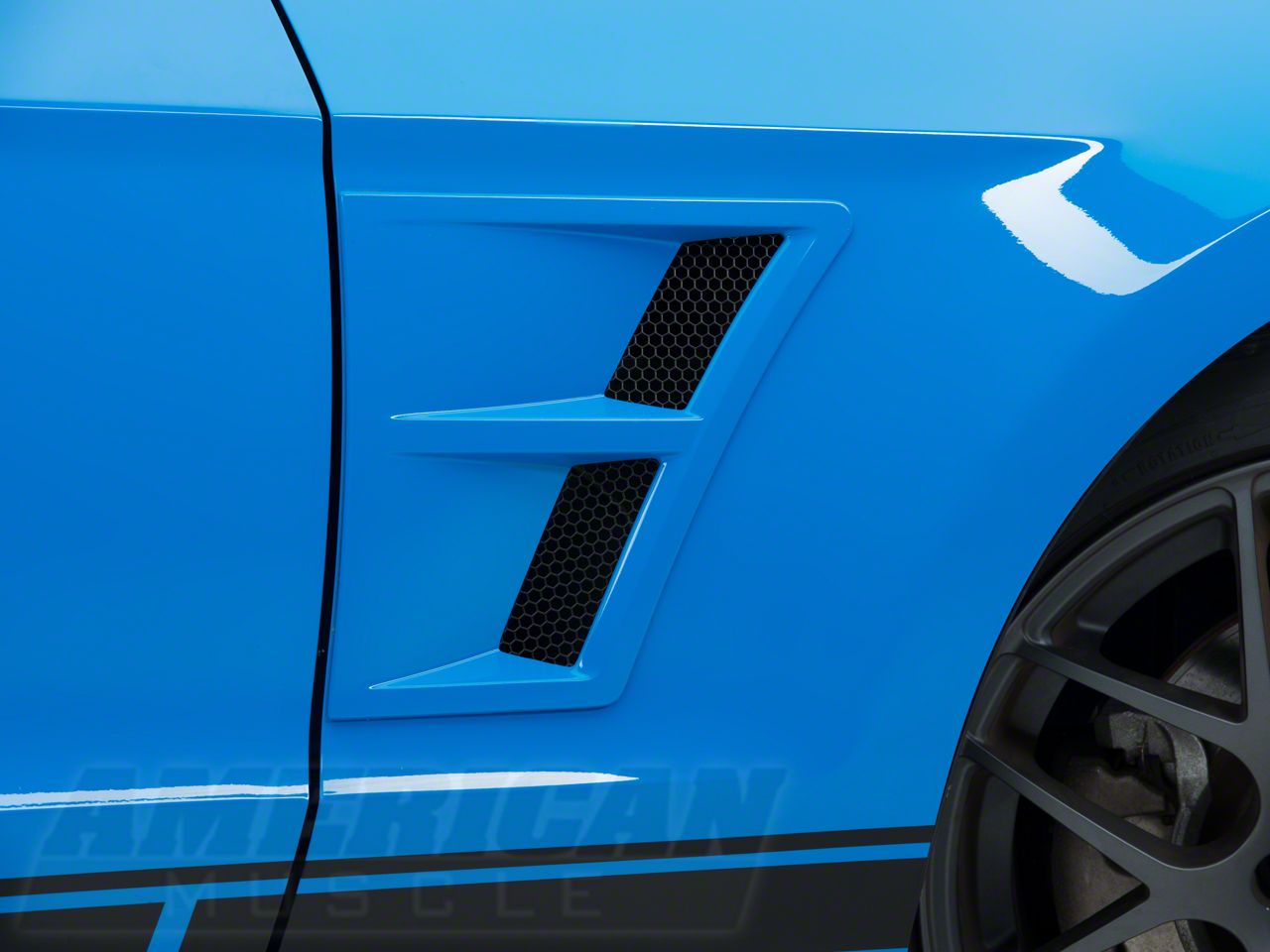 Mustang Fender Vents; Unpainted (10-14 Mustang) - Free Shipping