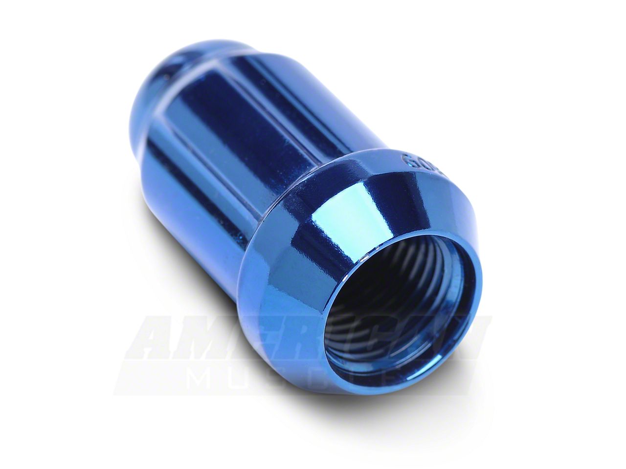 Mustang Blue 6 Spline Lug Nuts; 1/2-Inch x 20; Set of 20 (79-14 Mustang ...
