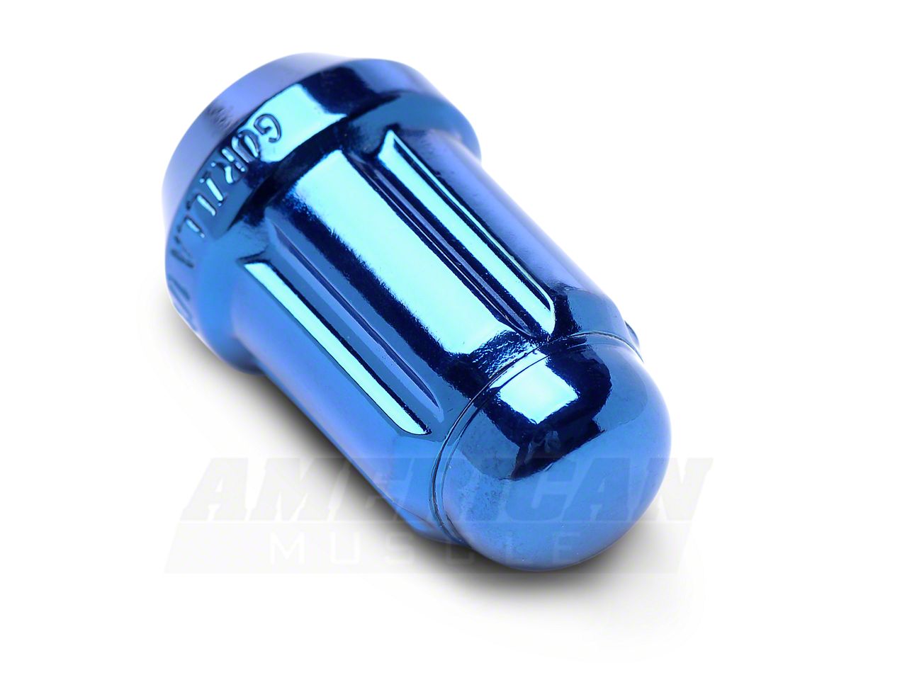 Mustang Blue 6 Spline Lug Nuts; 1/2-Inch x 20; Set of 20 (79-14 Mustang ...