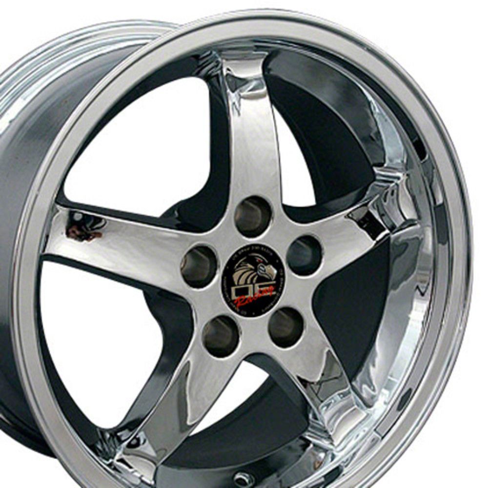 Mustang FR04 Chrome Wheel; 17x9; 24mm Offset (94-98 Mustang) - Free ...