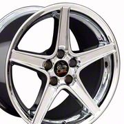 Mustang FR06 Chrome Wheel; Rear Only; 18x10; 22mm Offset (94-98 Mustang ...