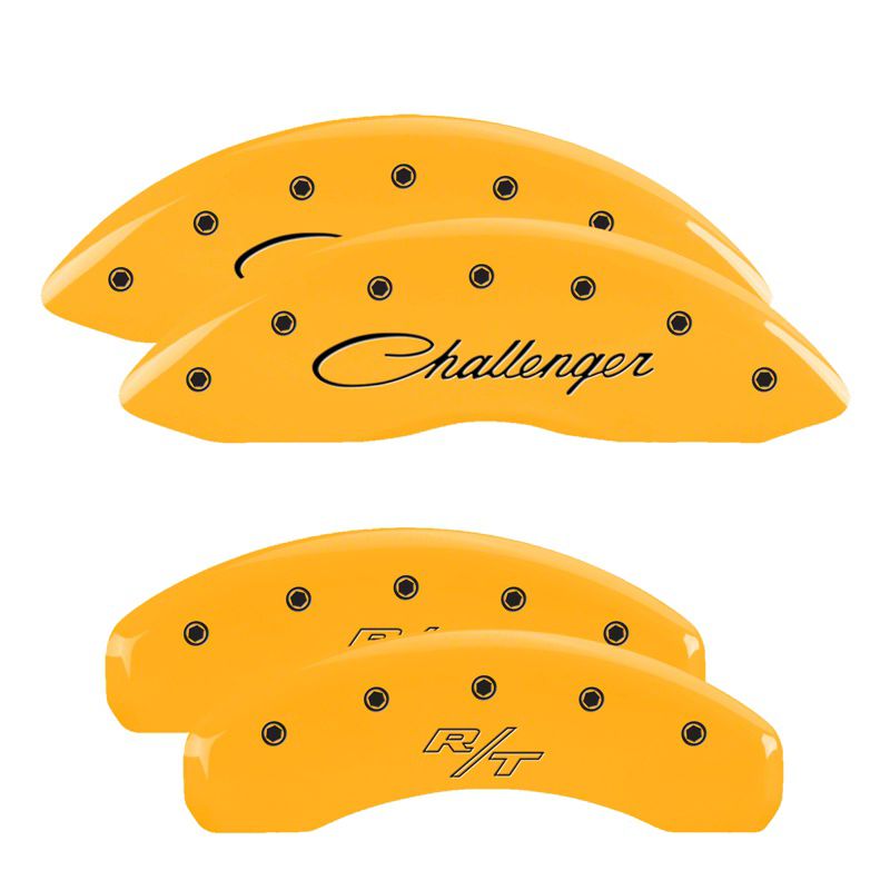 MGP Challenger Yellow Caliper Covers with Cursive Challenger and R/T ...