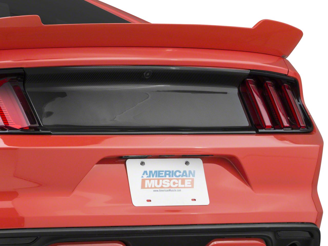 Anderson Composites Mustang Emblem Delete Decklid Panel; Carbon Fiber ...