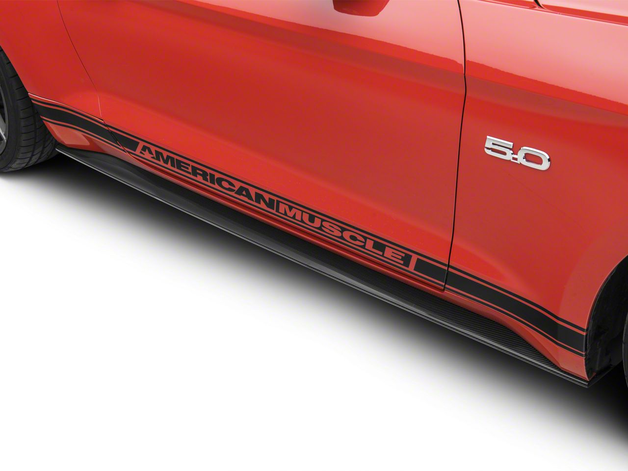 Anderson Composites Mustang Type-OE Rocker Panel Splitters; Carbon ...