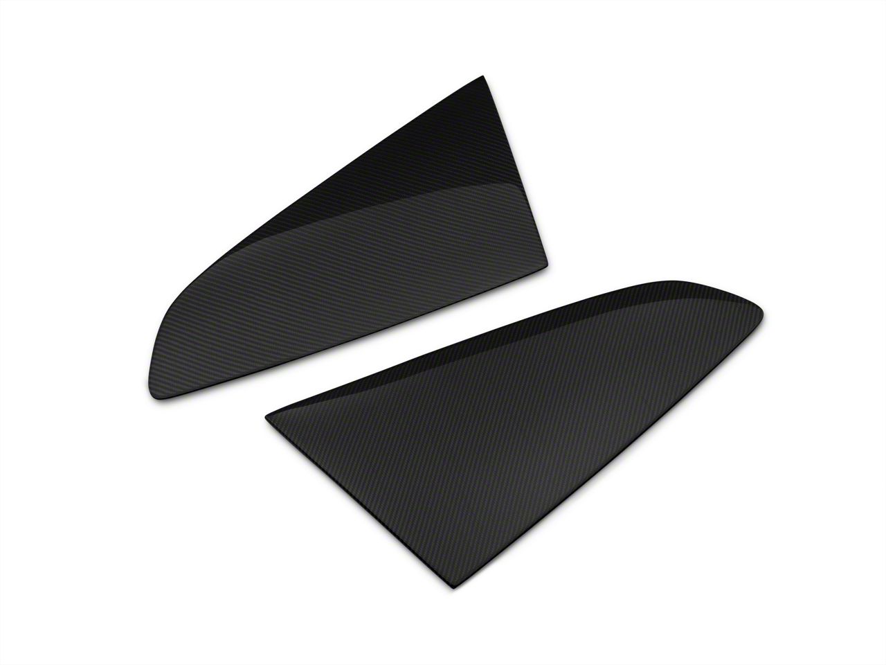Anderson Composites Mustang Quarter Window Covers; Carbon Fiber AC ...
