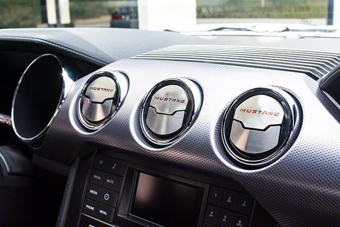 Mustang Brushed A/C Vent Trim with Purple Carbon Fiber Mustang ...