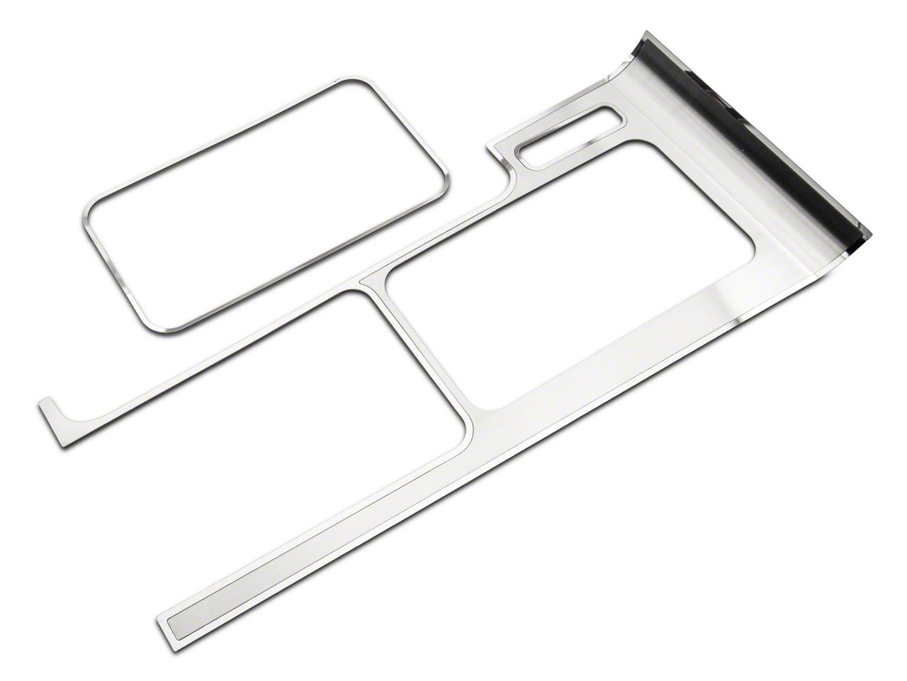 Mustang Center Console Plate with Polished Trim; Brushed (10-14 Mustang ...
