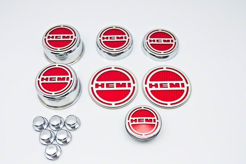 Challenger Deluxe Engine Caps with HEMI Logo (08-10 6.1L HEMI ...