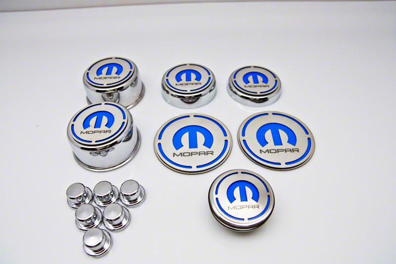Challenger Deluxe Engine Caps with MOPAR Logo (08-10 6.1L HEMI ...