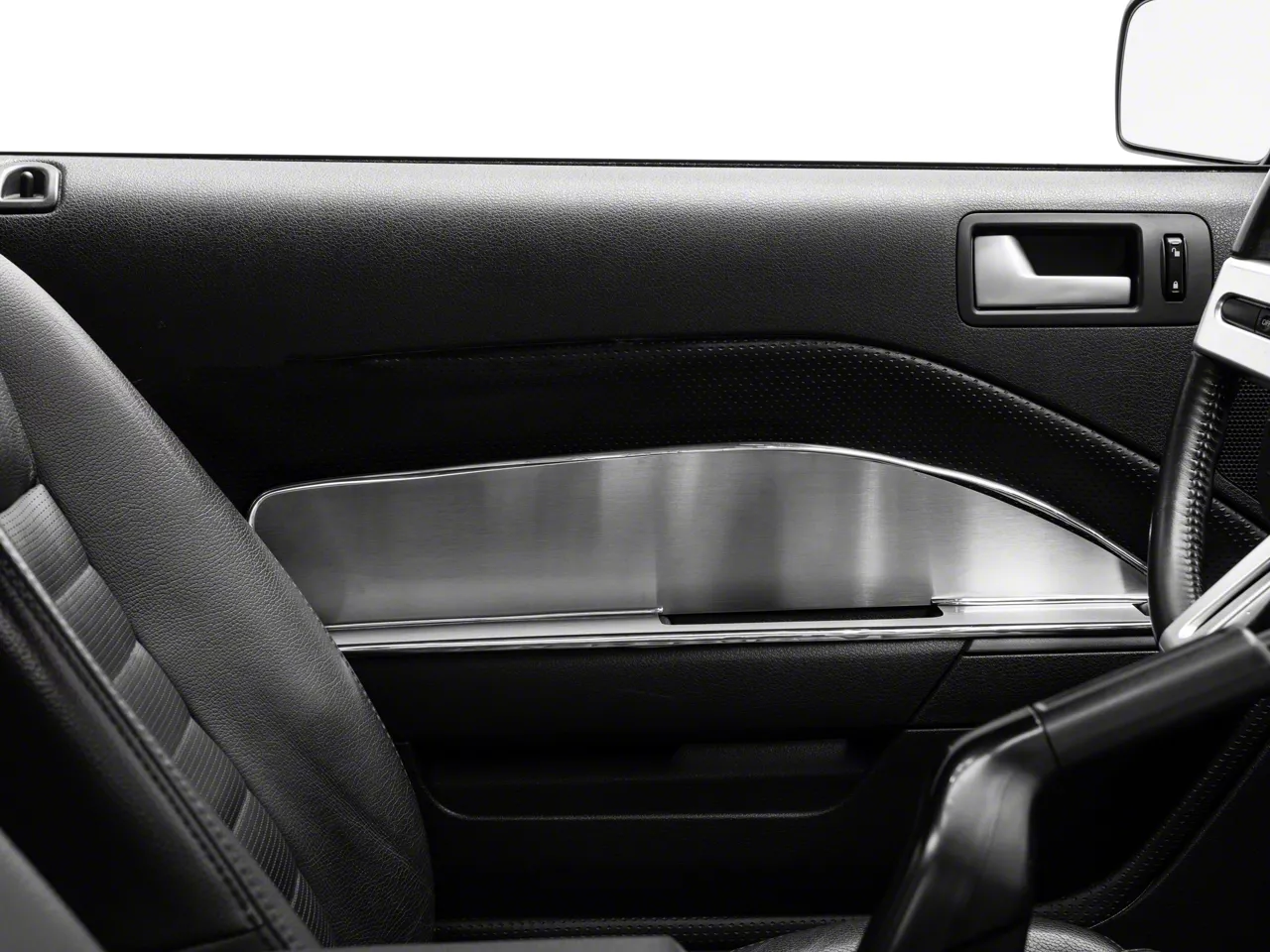 Mustang Door Panel Kit Brushed Stainless 05 09 Mustang Coupe Free Shipping
