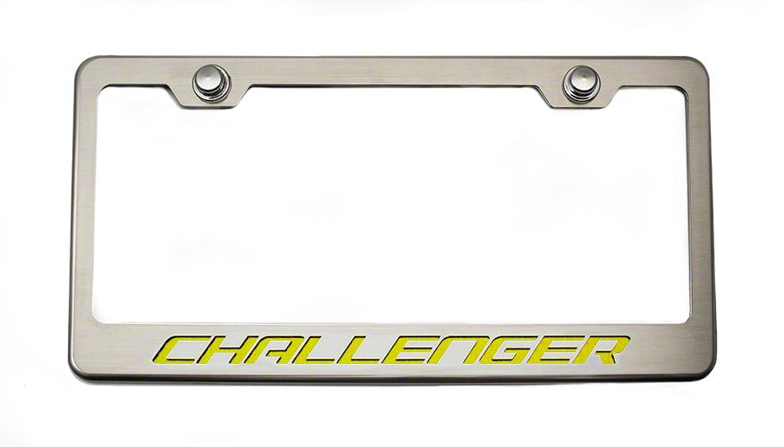 Challenger License Plate Frame with Challenger Logo (Universal; Some ...