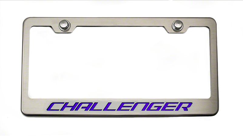 Challenger License Plate Frame with Challenger Logo (Universal; Some ...