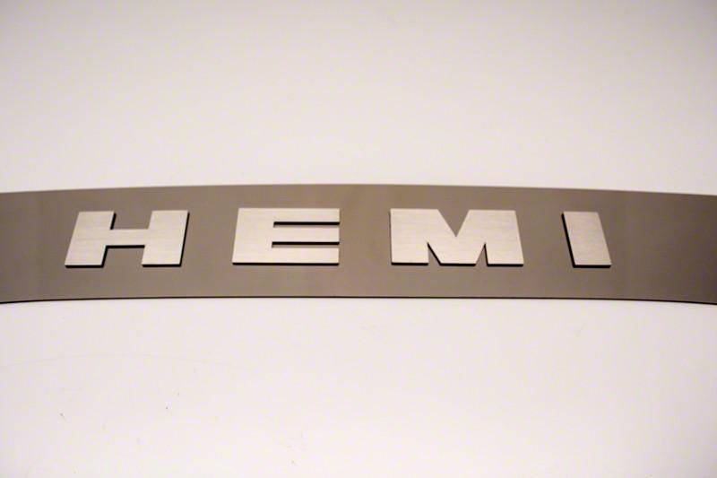 Challenger Polished/Brushed Front Hood Plate with HEMI Letters (08-14 ...