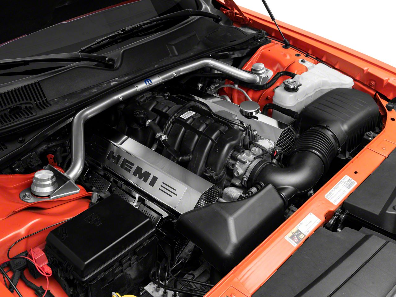 Challenger Polished Fuel Rail and Brushed Coil Pack Covers with HEMI ...