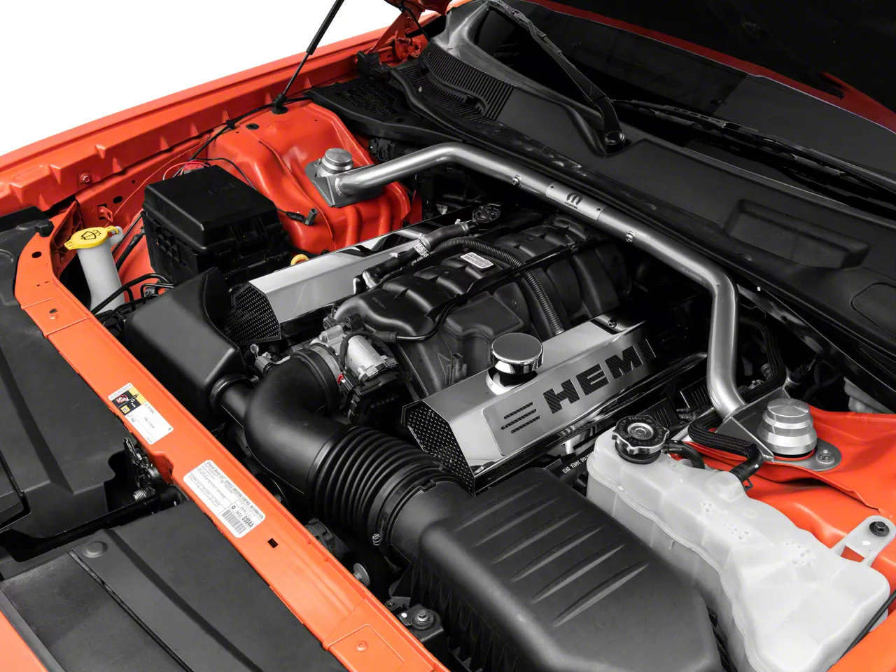 Challenger Polished Fuel Rail and Brushed Coil Pack Covers with HEMI ...