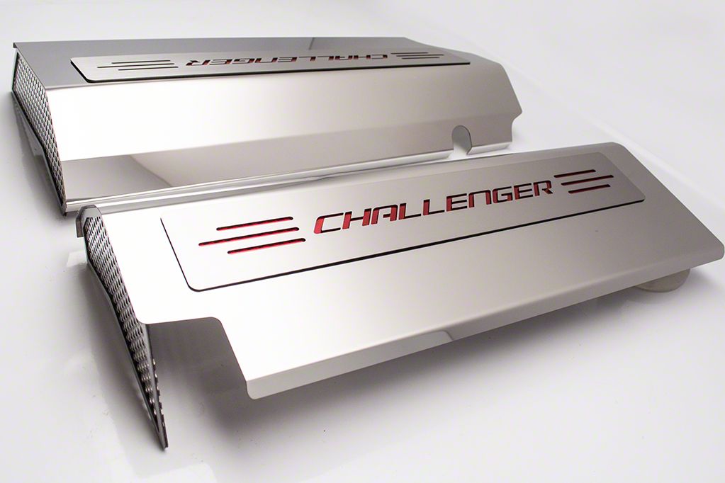 Challenger Polished and Perforated Fuel Rail Covers with Challenger ...