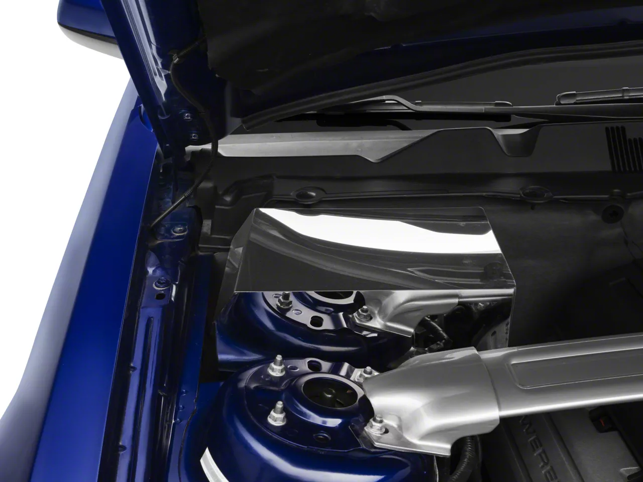 Mustang Battery Cover; Polished (10-14 Mustang) - Free Shipping