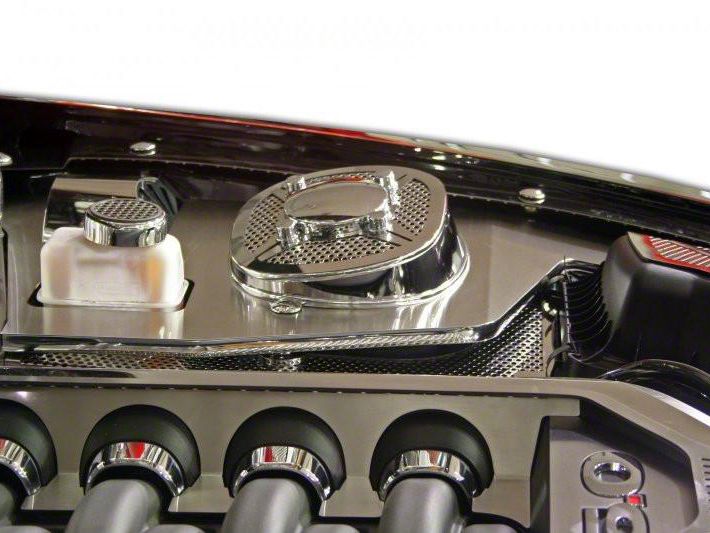 Mustang Strut Tower Covers; Polished (11-14 Mustang) - Free Shipping