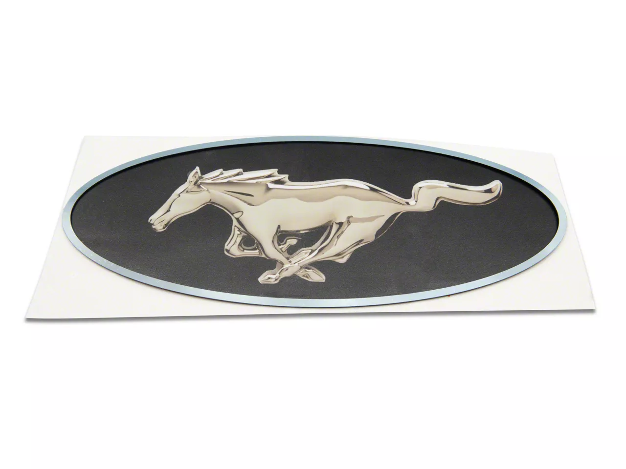 Mustang Trunk Panel Pony Emblem; Polished (05-14 Mustang) - Free Shipping