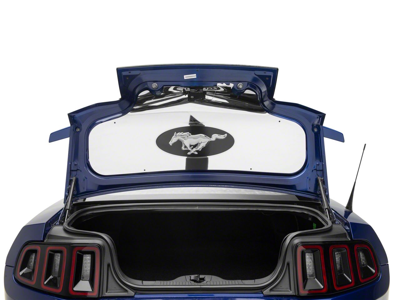 Mustang Trunk Panel Pony Emblem; Polished (05-14 Mustang) - Free Shipping