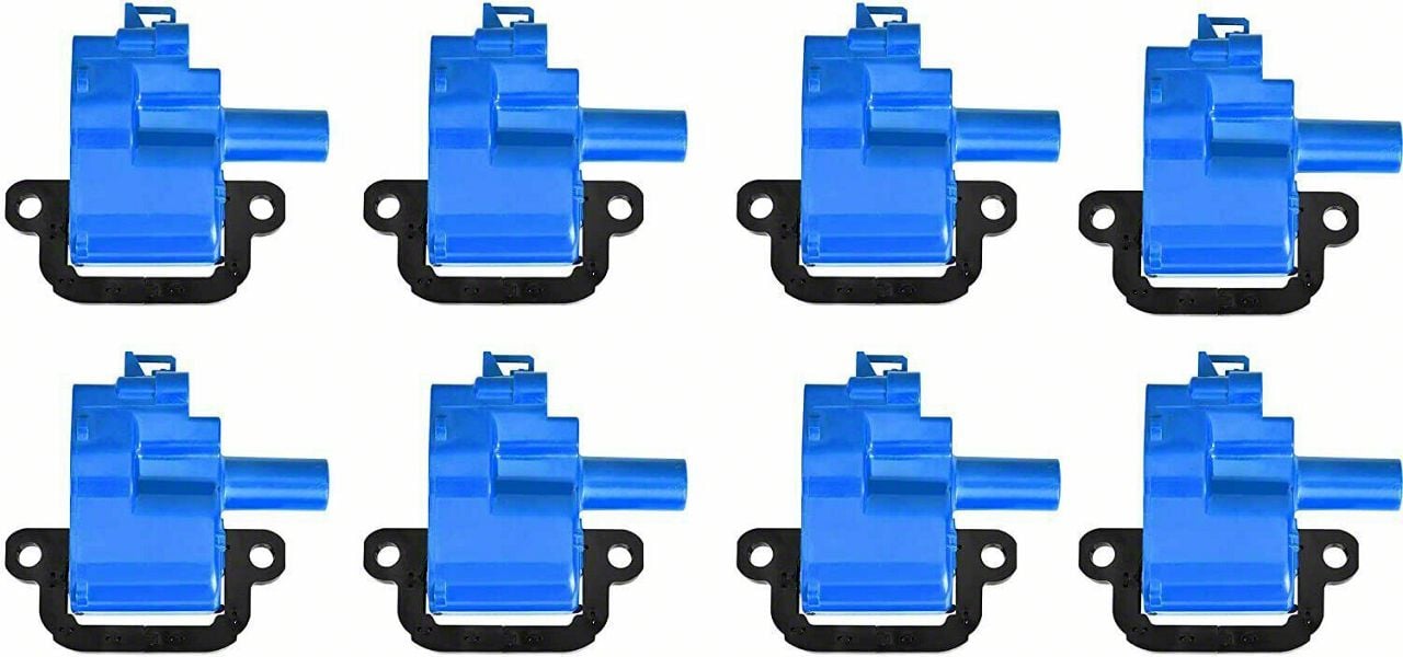 Corvette Ignition Coils; Blue; Set of Eight (97-04 Corvette C5) - Free ...