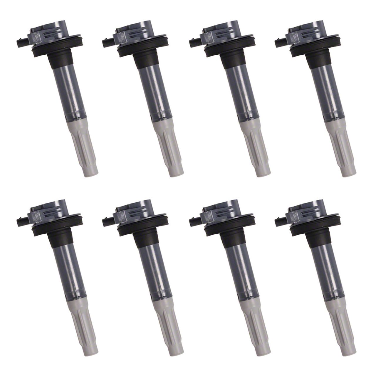Mustang Ignition Coils; Black; Set of Eight (Late 16-18 Mustang GT ...