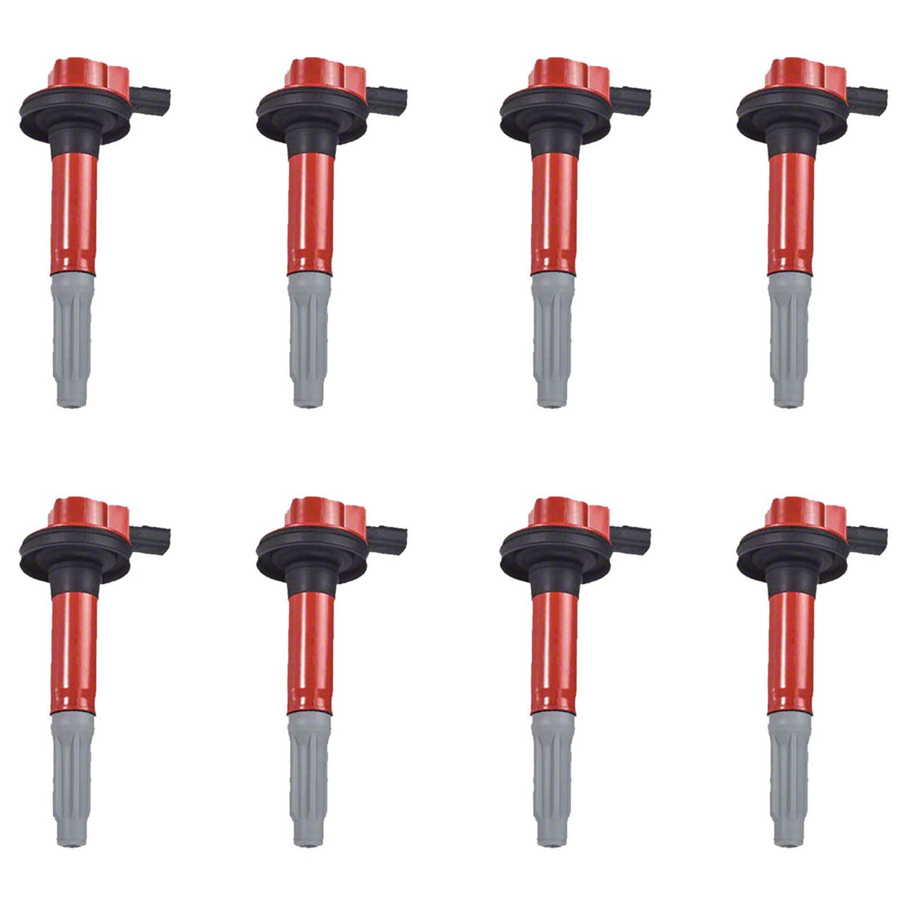 Mustang Ignition Coils; Red; Set of Eight (11-15 Mustang GT) - Free ...