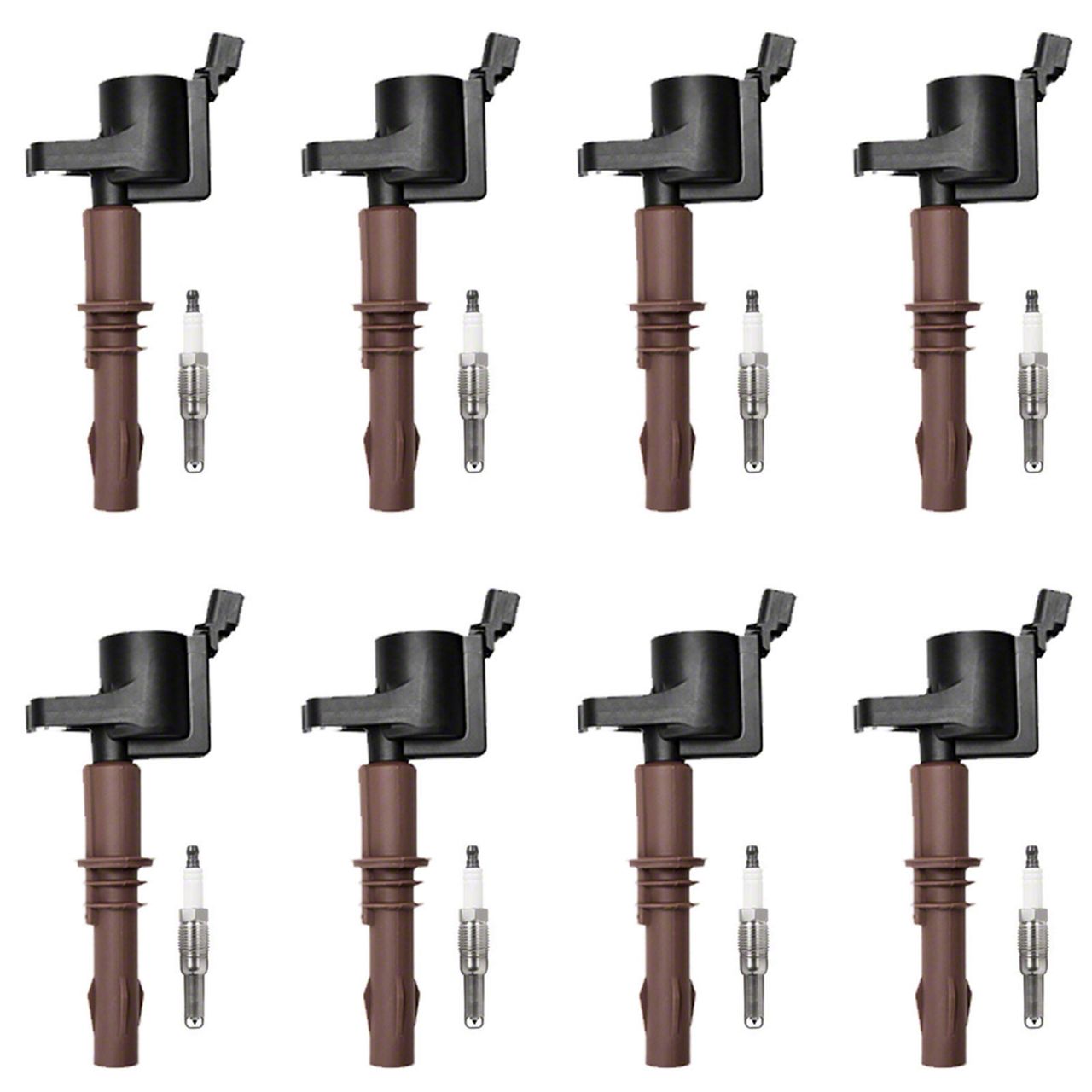 Mustang Ignition Coils with Spark Plugs; Black (Late 08-10 Mustang GT ...