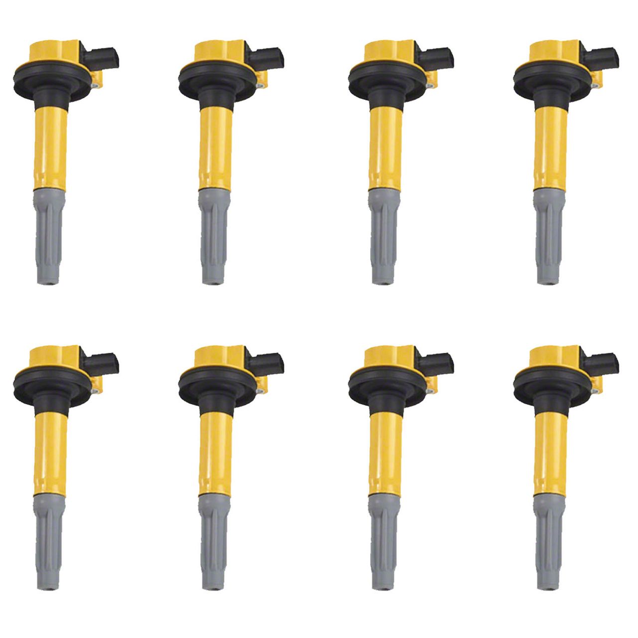Mustang Ignition Coils; Yellow; Set of Eight (11-15 Mustang GT) - Free ...