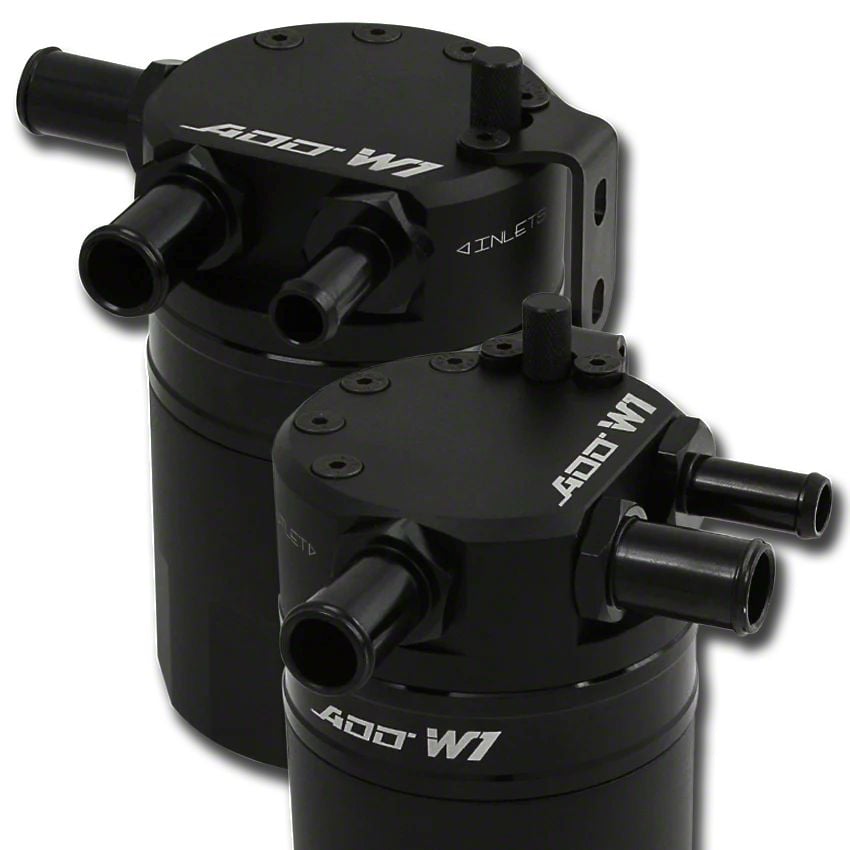 ADD W1 Challenger Twister Baffled Oil Catch Can Kit V3; Black Ring ot ...