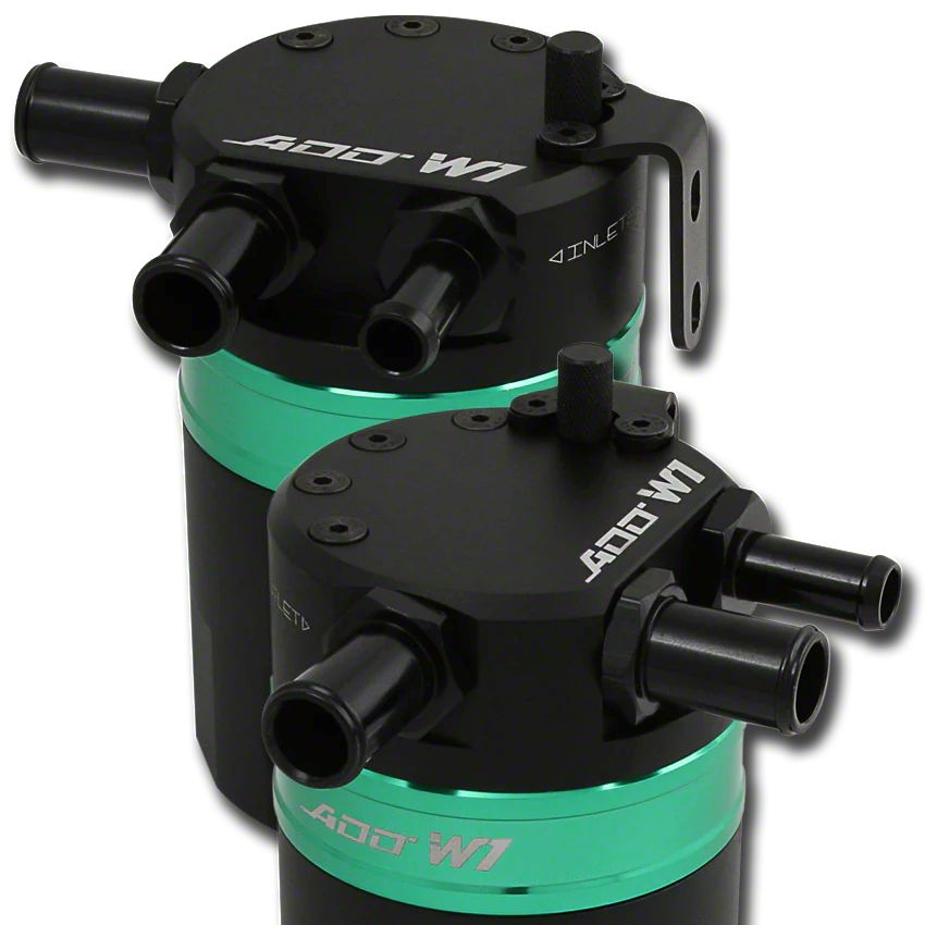 ADD W1 Charger Twister Baffled Oil Catch Can Kit V3; Green Ring ot ...