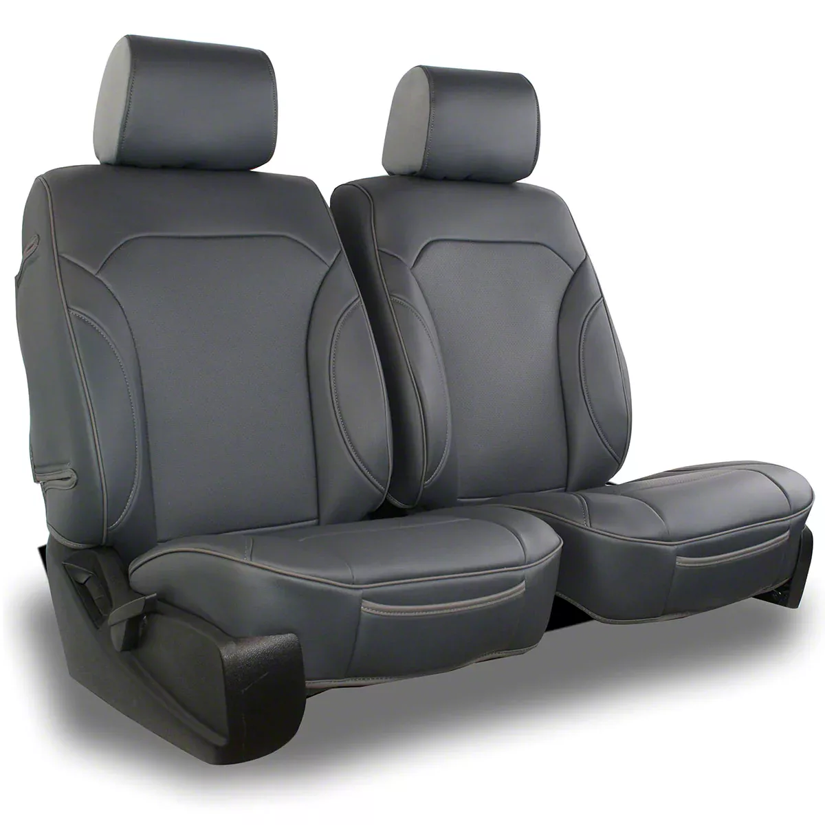 Aegis Cover Charger Leatherette Low Back Bucket Seat Covers with Suede ...
