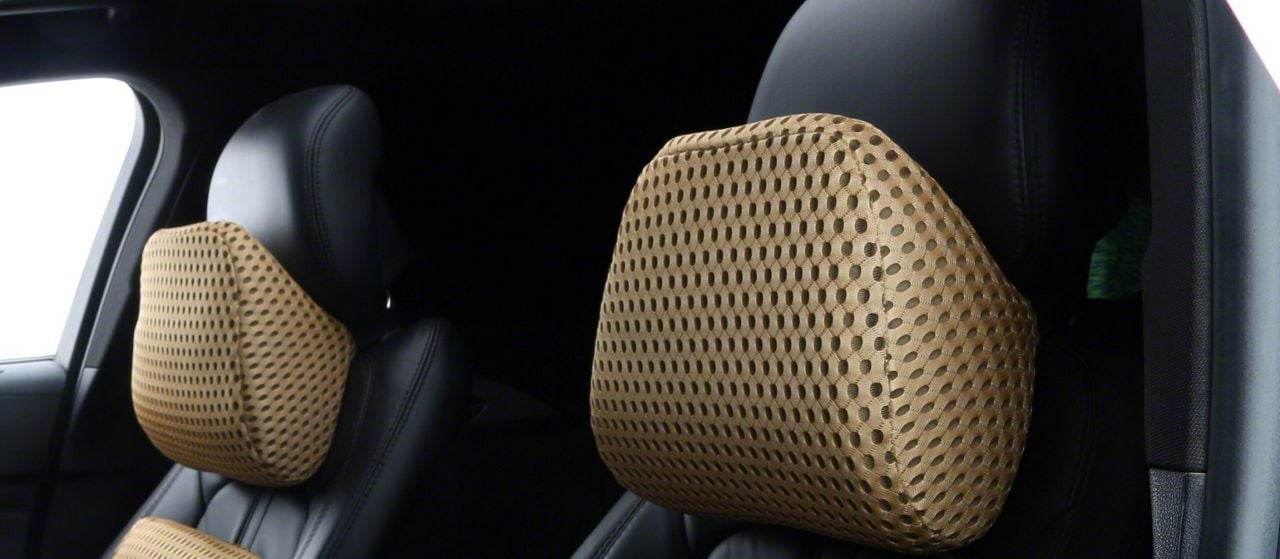 Aegis Cover Mustang Neo-Mesh Memory Foam Headrest; Tan AMH03T ...