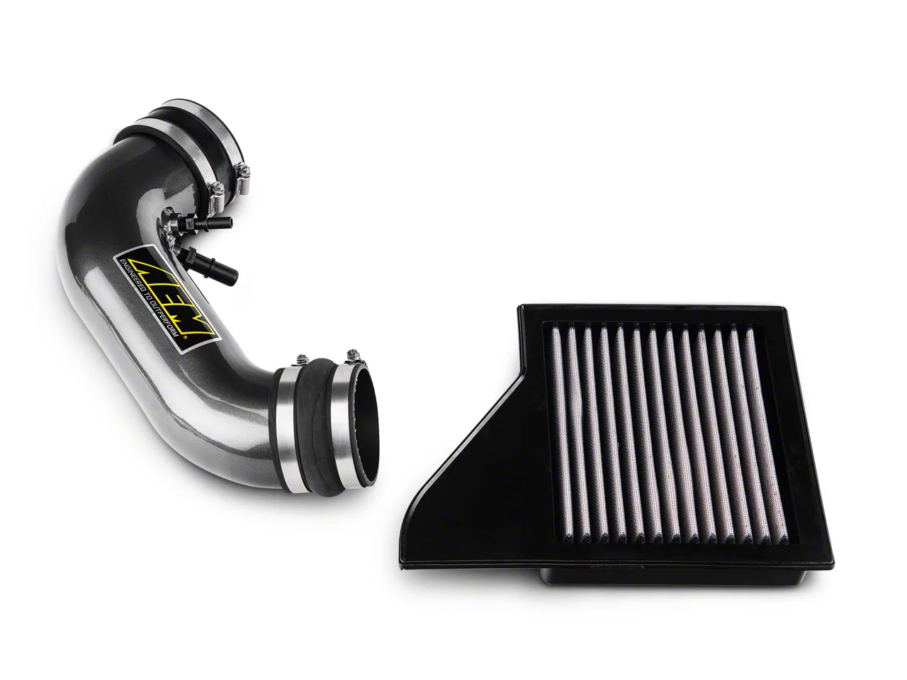 AEM Induction Mustang Intake Tube with DryFlow Replacement Air Filter ...