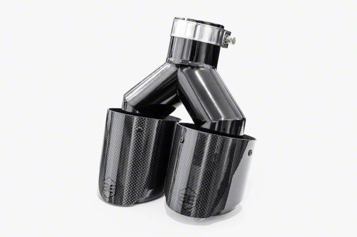 Aero Exhaust Challenger Dual Angle Cut Exhaust Tip; 4-Inch; Carbon ...