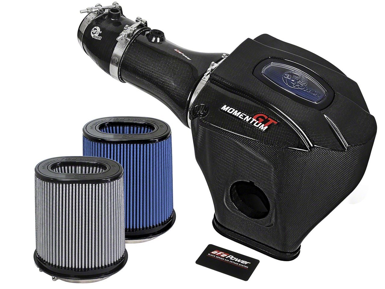 AFE Challenger Black Series Momentum GT Cold Air Intake; Carbon Fiber ...