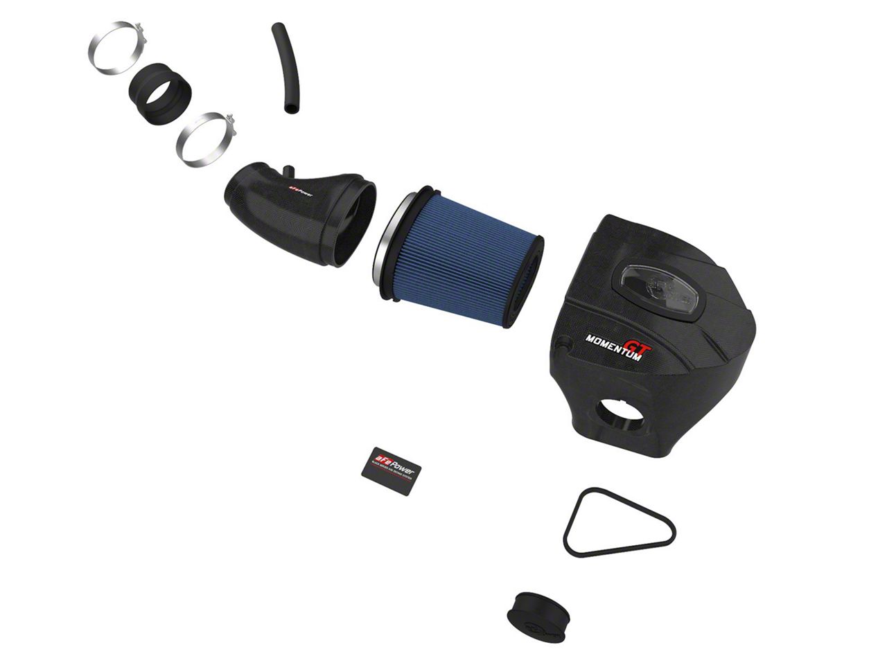 AFE Charger Momentum GT Black Series Cold Air Intake with Pro 5R Oiled Filter; Carbon Fiber 58 ...