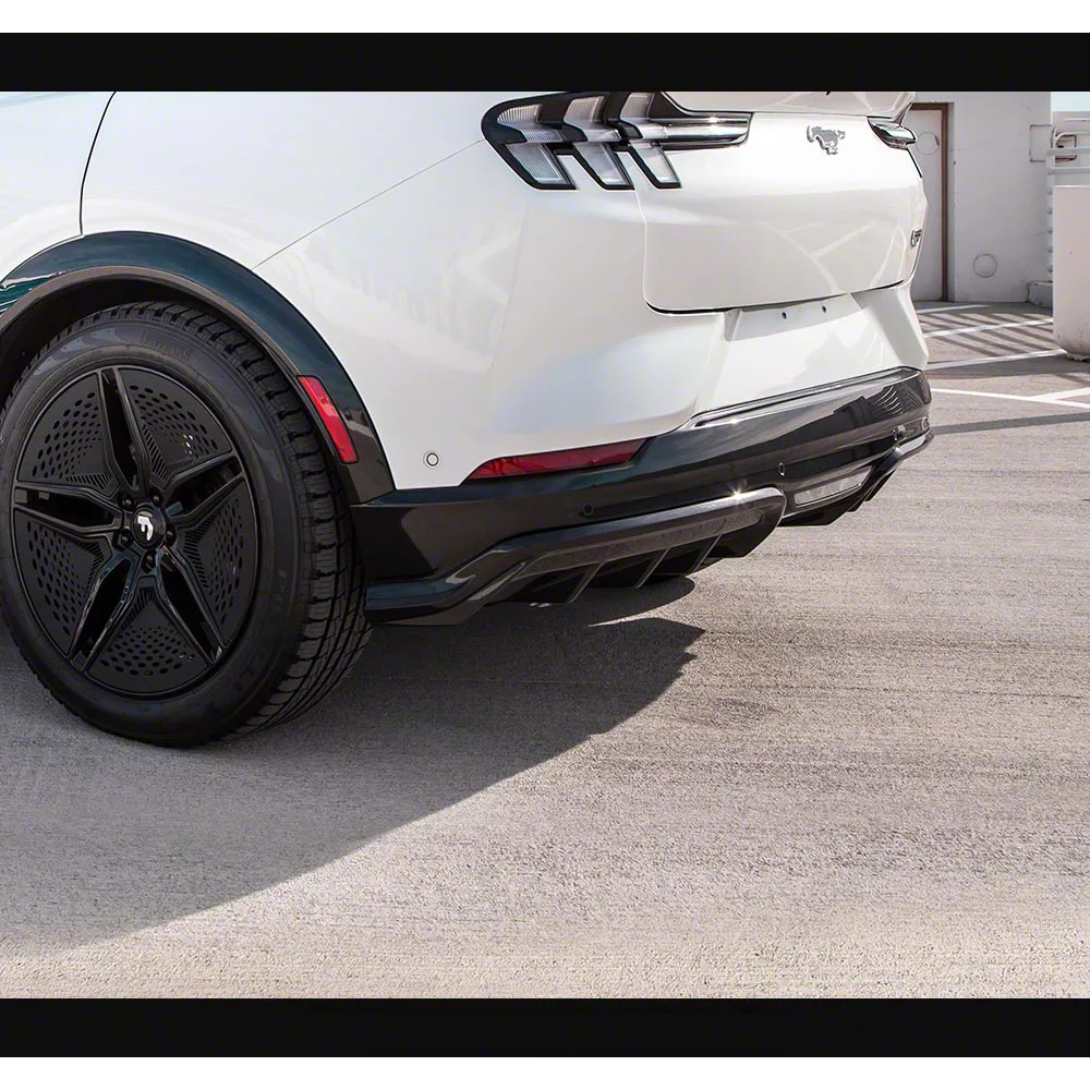 Air Design Mach-E Rear Diffuser; Gloss Black FO40E08AB (21-25 Mustang ...