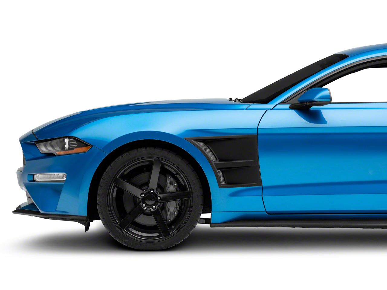 Air Design Mustang Fender Vents; Satin Black FO22A09 (15-23 Mustang GT ...