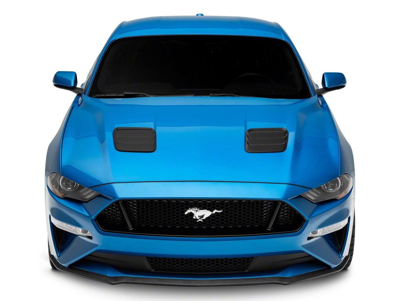 Air Design Mustang Hood Vents; Satin Black FO24A06 (18-23 Mustang GT ...