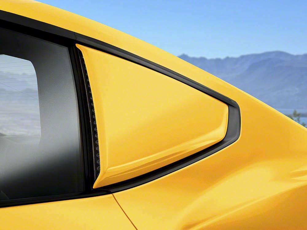 Air Design Mustang Quarter Window Scoops; Oxford White FO39A08OW (24-25 Mustang Fastback) - Free ...
